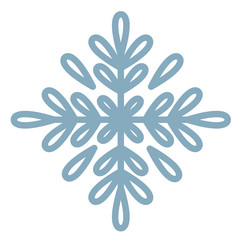 Blue snowflake clip-art Royalty Free Vector Image