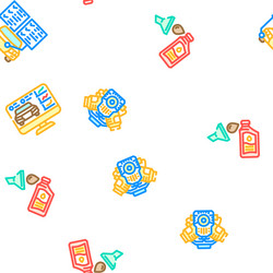 Car mechanic auto seamless pattern Royalty Free Vector Image