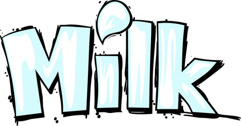 Milk bottle - funny cartoon Royalty Free Vector Image