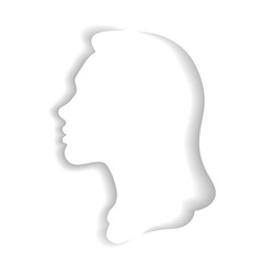 A woman with her hair pulled back Royalty Free Vector Image