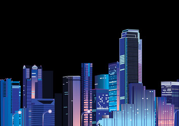 Beautiful night city Royalty Free Vector Image