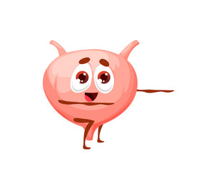 Cartoon sick bladder character urinary system Vector Image