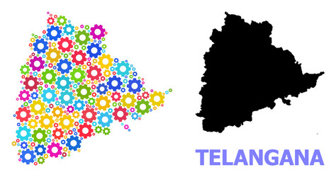 Map State Telangana Vector Images (over 370)