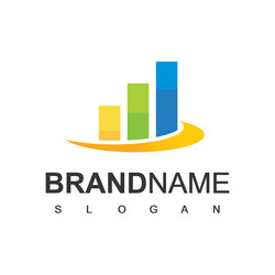 Business logo design template with bars and chart Vector Image