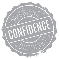 Confidence stamp rubber grunge Royalty Free Vector Image