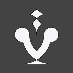 Beautiful abstract white color logo on a black bac