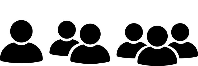 People group icon set team of worker user Vector Image