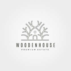 Tree root house logo nature design Royalty Free Vector Image