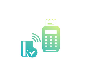 Atm with contactless payment nfc card reader Vector Image