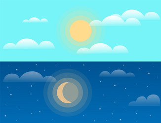 Day and night sky background Royalty Free Vector Image