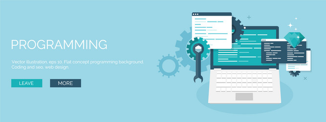 Flat background coding Royalty Free Vector Image