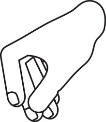 Hand holding something Royalty Free Vector Image