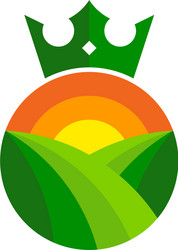 King fruit logo icon design Royalty Free Vector Image