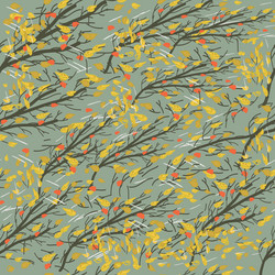 Leafy pattern design elements Royalty Free Vector Image