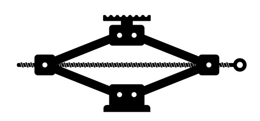 Car jack scissor or jack-screw stand Royalty Free Vector