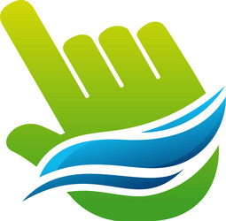 Online cursor logo designs with swoosh Royalty Free Vector