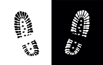 Shoe print multicolor sign Royalty Free Vector Image