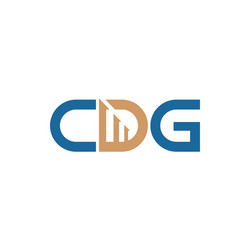 Abstract graphic computer design cdg logo Vector Image