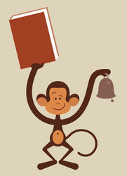 Monkey Reading Book Vector Images (over 320)