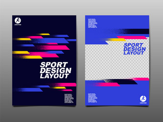 Sport design layout template Royalty Free Vector Image