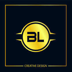 Initial letter bl logo template design Royalty Free Vector