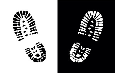 Shoe print sign Royalty Free Vector Image - VectorStock