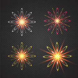 Stars are made of oval light effects glow Vector Image