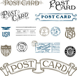 Vintage stamp set Royalty Free Vector Image - VectorStock