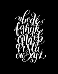 Black and white hand lettering alphabet design Vector Image