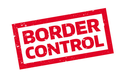 Border control rubber stamp Royalty Free Vector Image