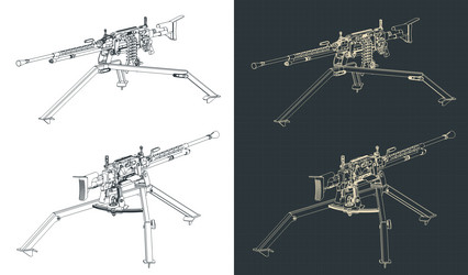 Heavy machine gun close-up Royalty Free Vector Image