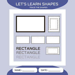 Learn shapes triangle handwriting practice Vector Image
