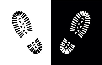 Shoe print sign Royalty Free Vector Image - VectorStock