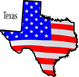 Red dot map of texas Royalty Free Vector Image