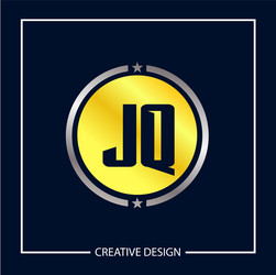 Initial letter jq logo template design Royalty Free Vector