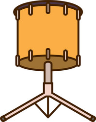 Musical instrument timpani on white background Vector Image