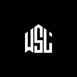 Wsl letter logo design on black background Vector Image