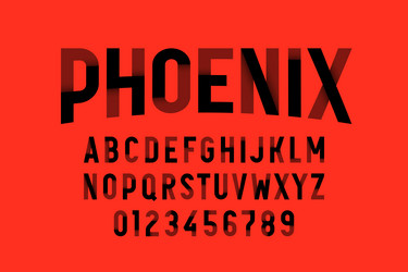 Inverse style font design alphabet letters Vector Image