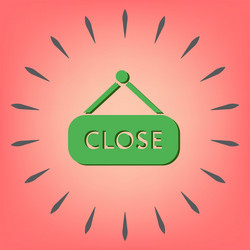 Close label sign symbol icon tablet closed Vector Image