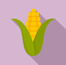 Corn icons set flat style Royalty Free Vector Image