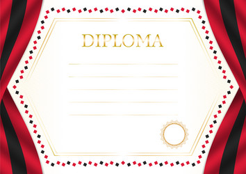 Frame and border with trinidad tobago flag Vector Image