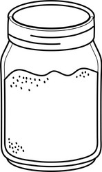 Mason jar bottle cartoon Royalty Free Vector Image