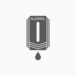 Pump hand wash icon alcohol machine Royalty Free Vector