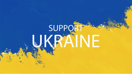 Support ukraine sign sticker with colors Vector Image