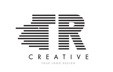 Creative colorful letters tr t r logo Royalty Free Vector
