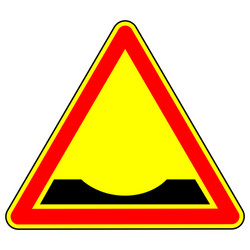 Warning traffic sign pothole traffic laws signs Vector Image
