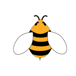 Cartoon yellow bee Royalty Free Vector Image - VectorStock