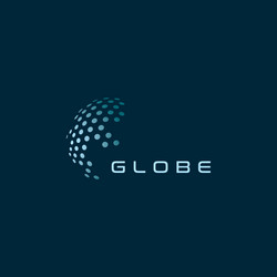 Global science logo design Royalty Free Vector Image
