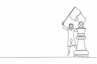 Single continuous line drawing arabian Royalty Free Vector