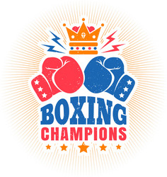 Vintage Boxing Logo Set Royalty Free Vector Image